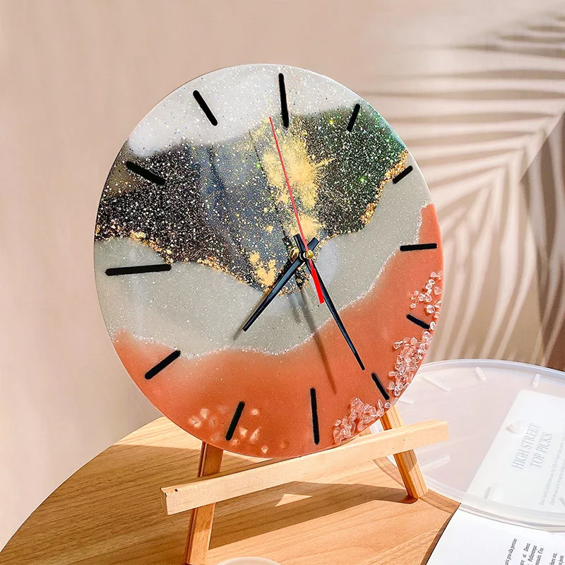 Round-Clock-Dial-Mold-DIY-Crystal-Epoxy-Roman-Numeral-Ornament-Wall ...