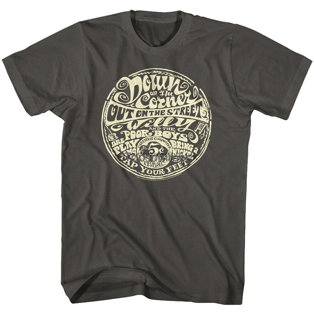 Creedence-Clearwater-Revival-Down-On-The-Corner-Lyrics-Mens-T-Shirt ...