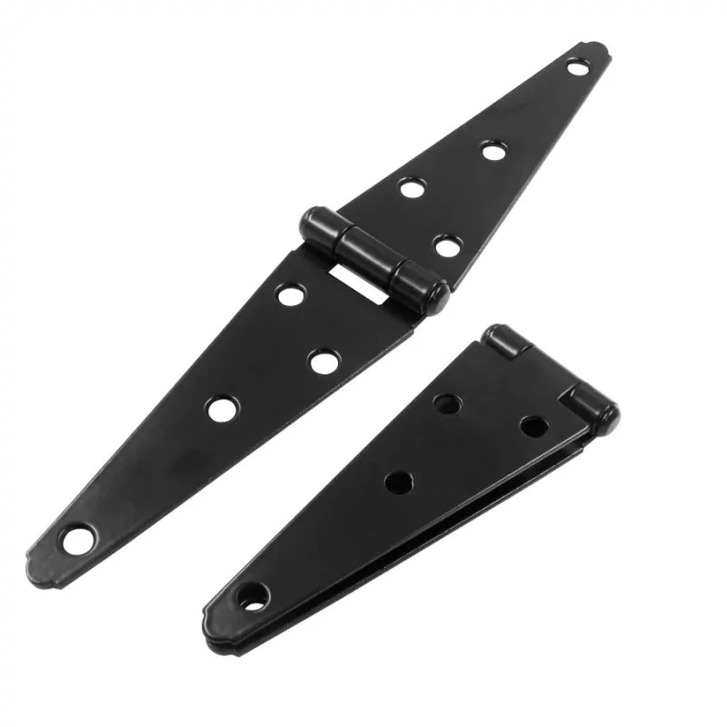 2Pcs-Heavy-Duty-Strap-Hinges-Black-Shed-Door-Gate-Hinges-with-Screws ...