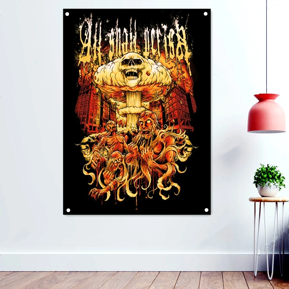Death Metal Artist Poster Wallpaper Vintage Rock Band Music Banners ...