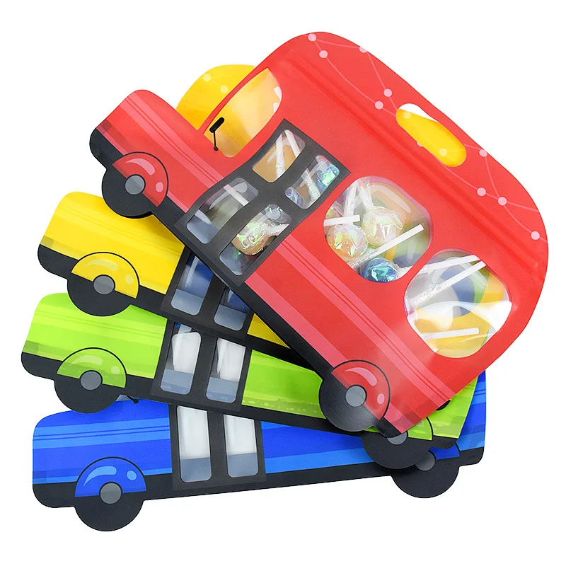 5Pcs-Cartoon-Car-Shape-Candy-Gift-Bags-Cookie-Toys-Snack-Baking-Package ...