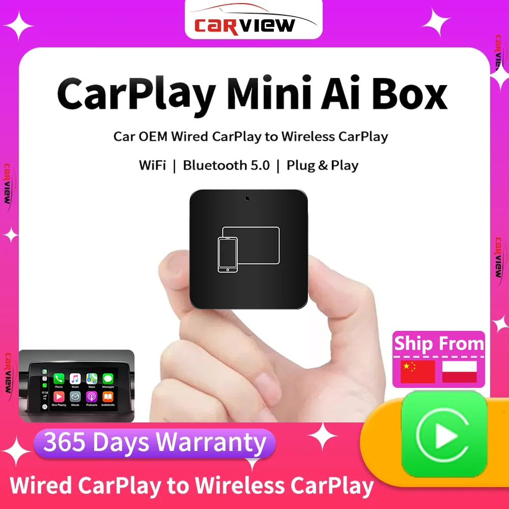 Carview Car Oem Wired Carplay To Wireless Carplay Usb Plug And Play Ai ...