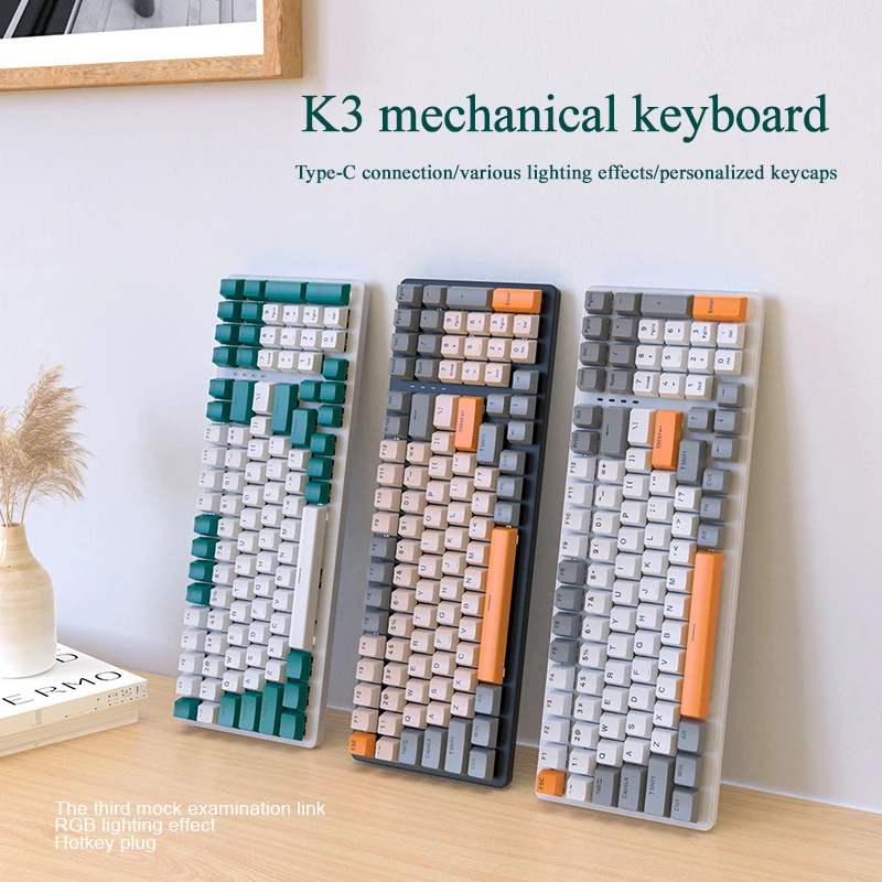 K3 Mechanical Keyboard 980 Game 100 Keys Gaming Office Gaming Computer ...