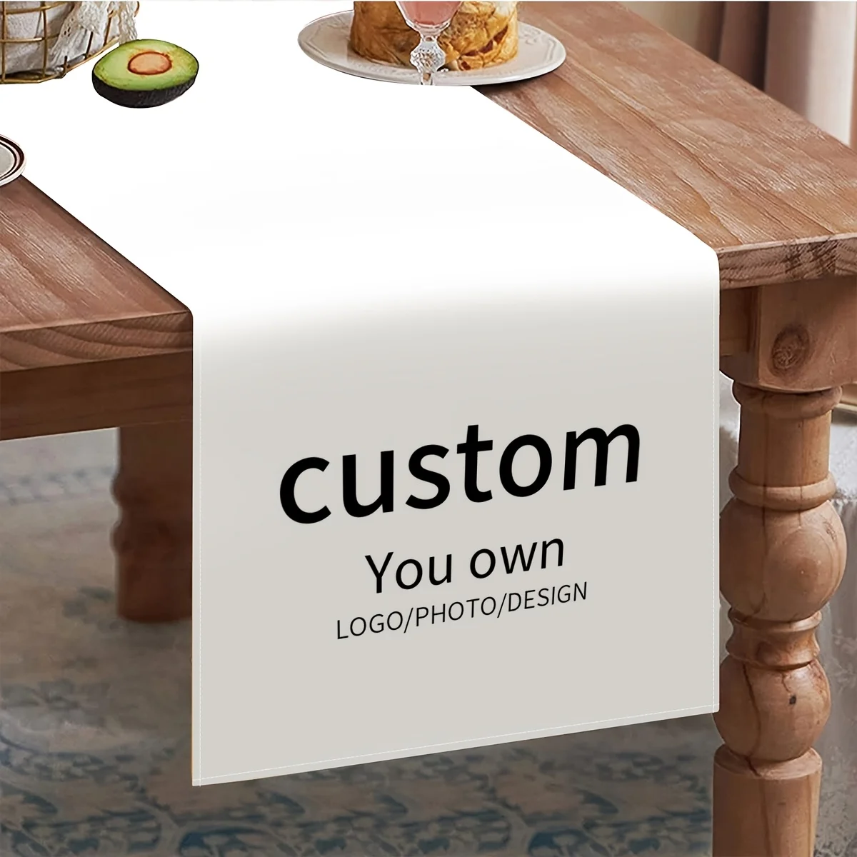 1pc Rectangle Customized Logo And Photo Linen Table Runner - AliExpress 15