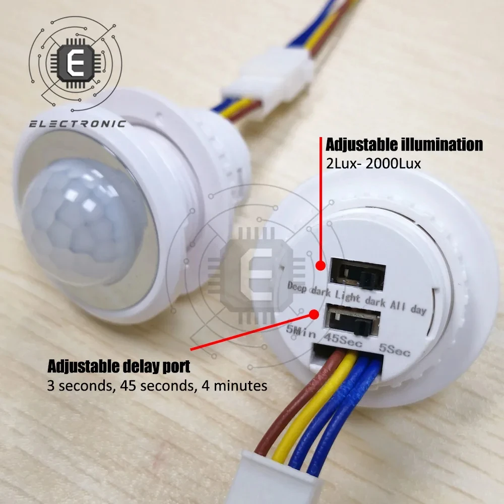 AC 85V-265V LED PIR Infrared Detector IR Infrared Motion Sensor Switch ...