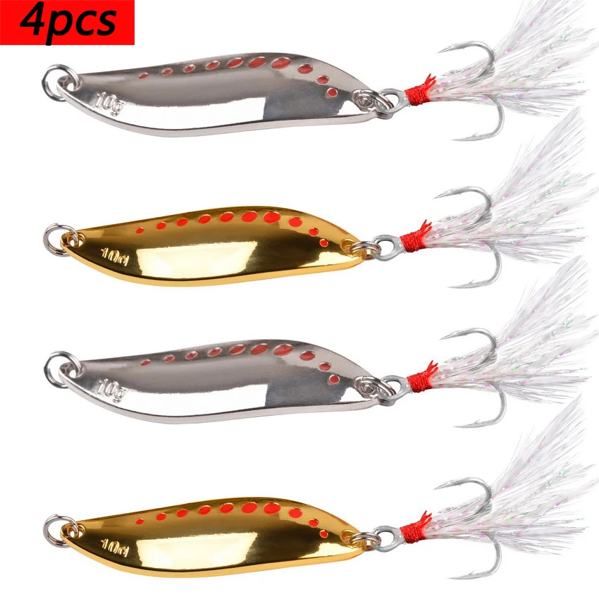 Metal Vib Leech Spinners | Metal Fishing Lure Hook | Spinner Pike ...