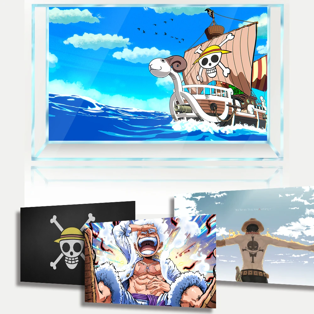 Aquarium Background Sticker - One Piece Cartoon Anime HD 3D Poster ...