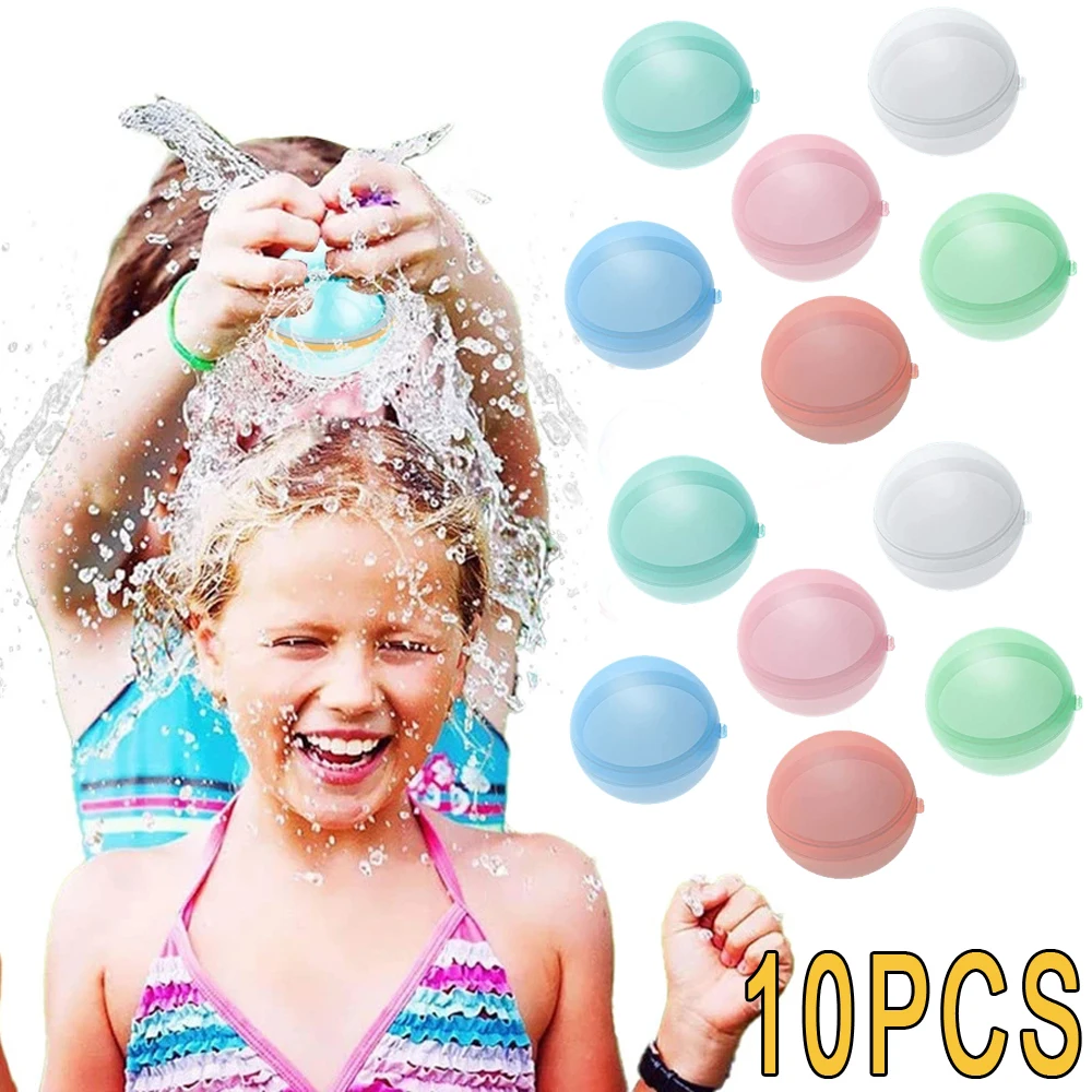 10PCS-Reusable-Water-Balloons-Refillable-Water-Balloon-Quick-Fill-Self ...