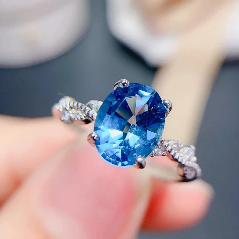 Anillos-de-Topacio-Azul-de-Londres-Natural-para-mujer-joyer-a-de-plata ...
