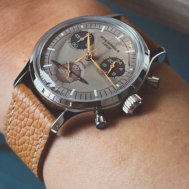 35MM Fashion Casual Planet Watch Japan VK64 Movement Chronograph Men ...