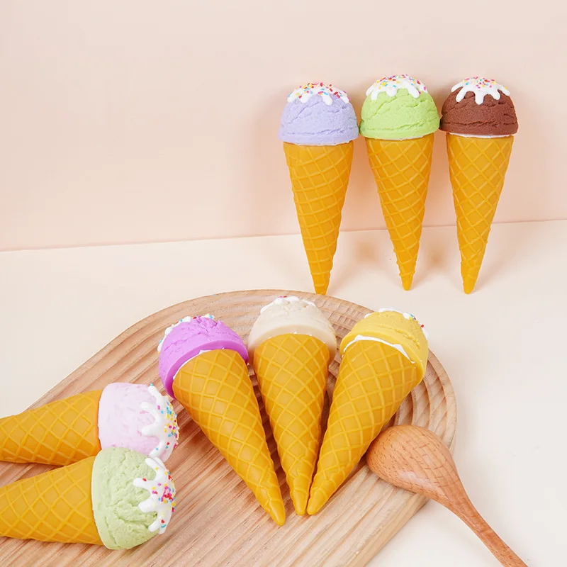 Simulation Ice Cream Realistic Artificial Ice Cream Crispy Cone Model ...
