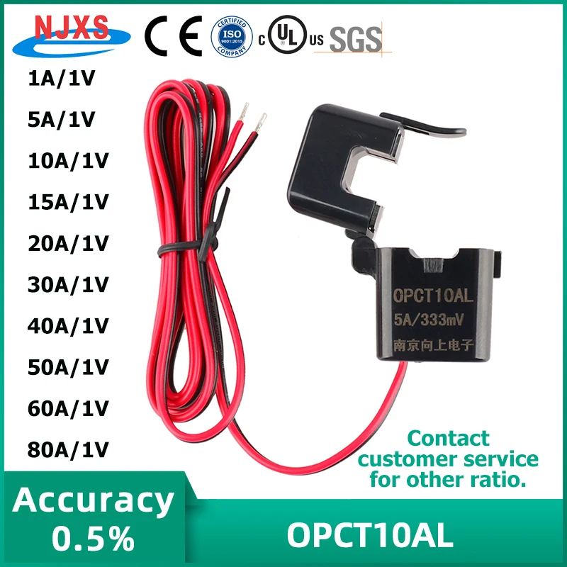 NJXS-OPCT10AL-Split-Core-Current-Transformer-AC-1A-5A-10A-15A-20A-30A ...