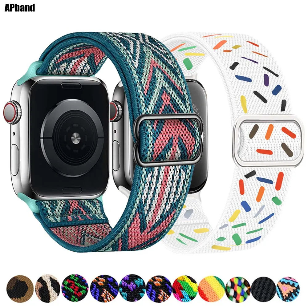 Scrunchie Strap for Apple watch band 45mm 44mm 40mm 41mm Adjustable ...