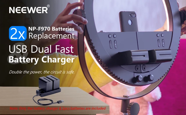 Np F 750 Neewer 6600mAh Replacement Battery For Sony NP-F970, F960, F975 & Similar Camera Models ...