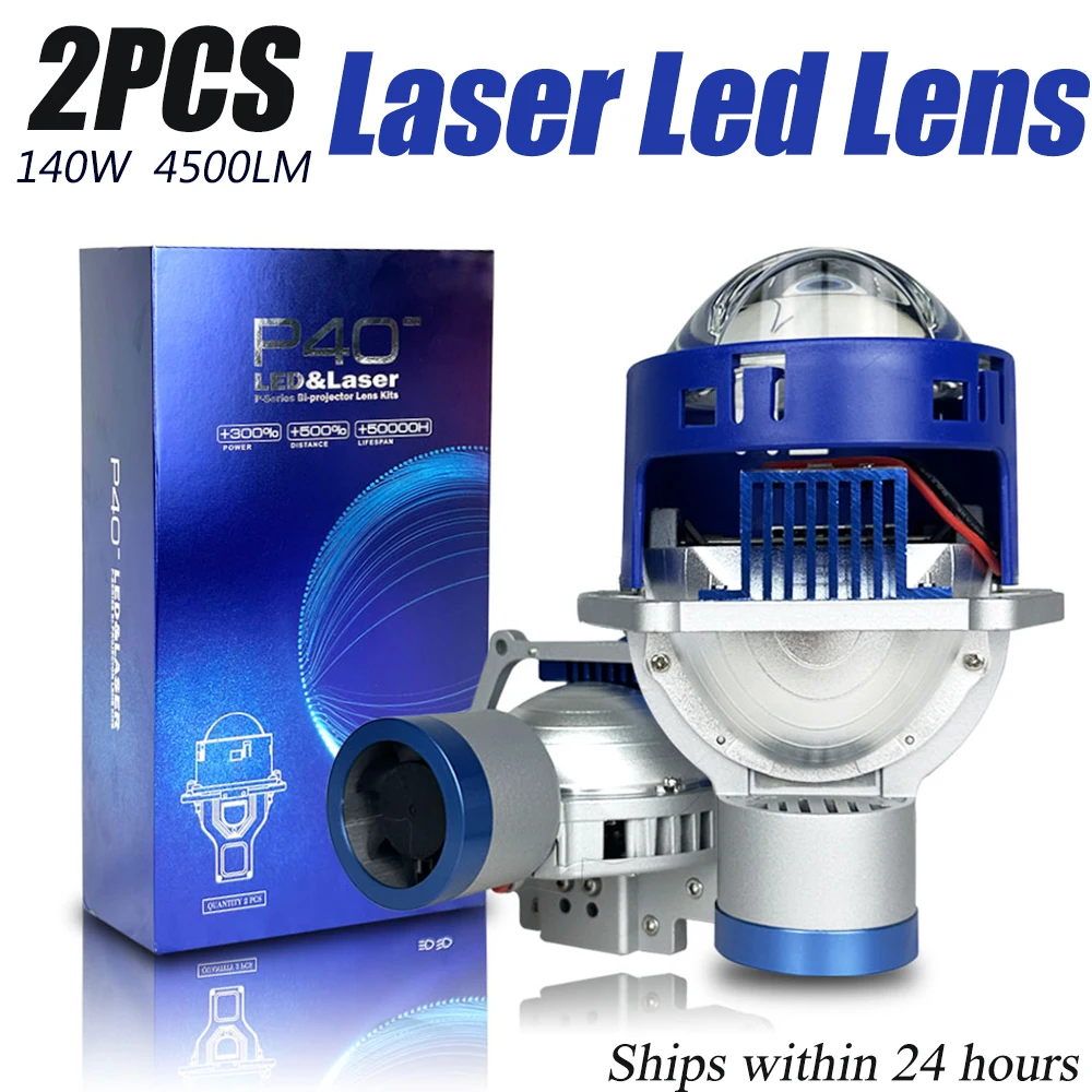 P40 Laser Headlight 3 Inch Bi-led Projector Lens Headlamp 140w 45000lm ...