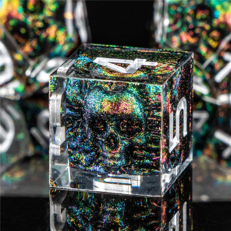 OUKELANWO-DND-Sharp-Edge-Dice-Resin-Dungeon-and-Dragon-D-D-RPG-Dice-Set ...