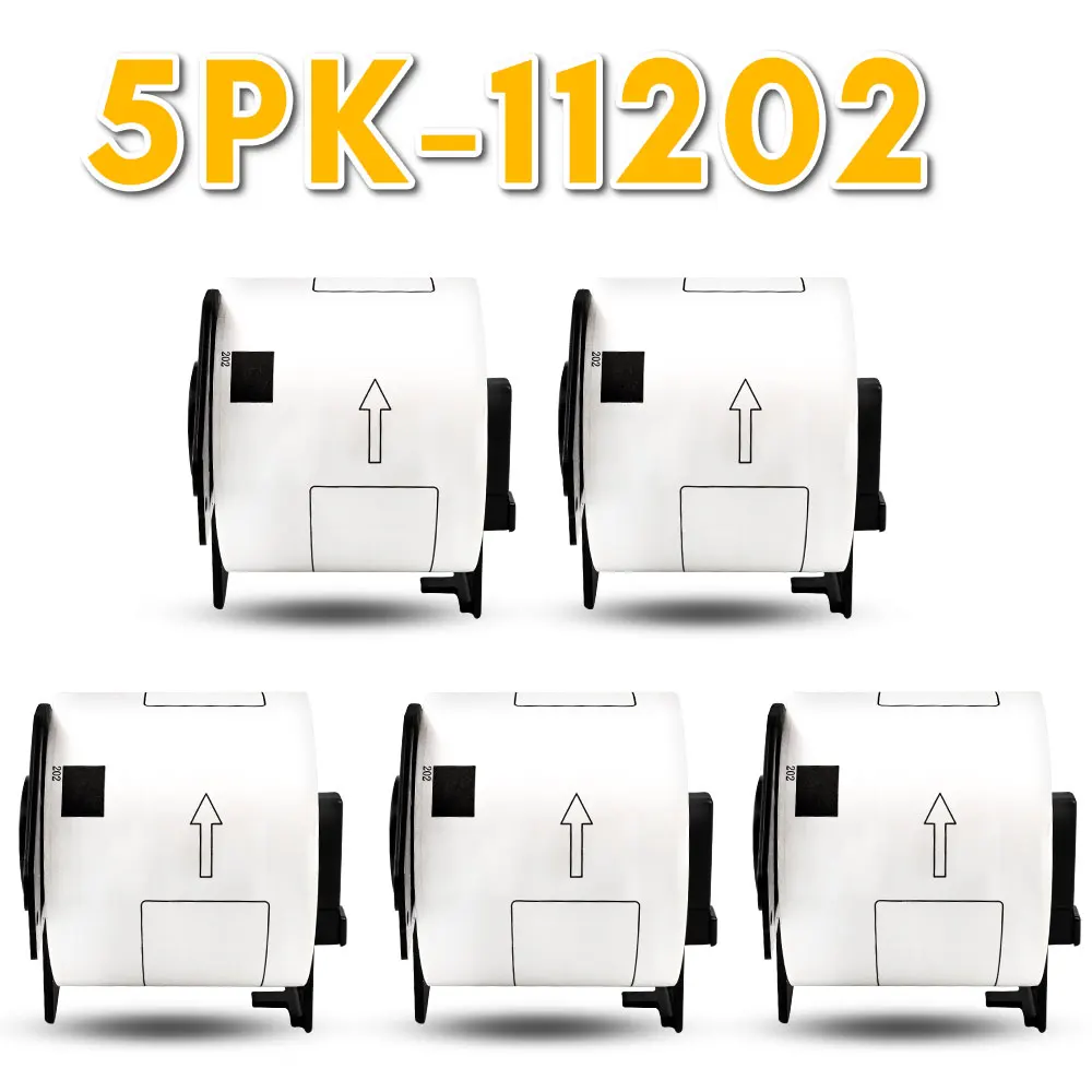 5-Roll-for-Brother-DK11202-Thermal-Label-62mm-100mm-300pc-Die-Cut ...