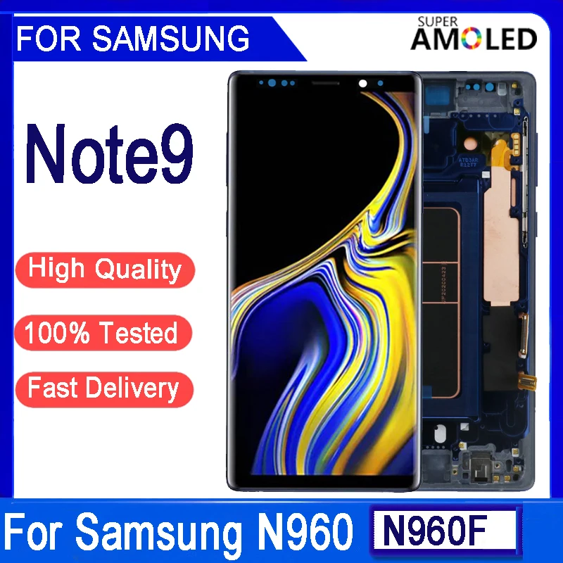 SUPER-AMOLED-6-4-For-Samsung-Note-9-N960-N960F-N960D-LCD-Display-Touch ...