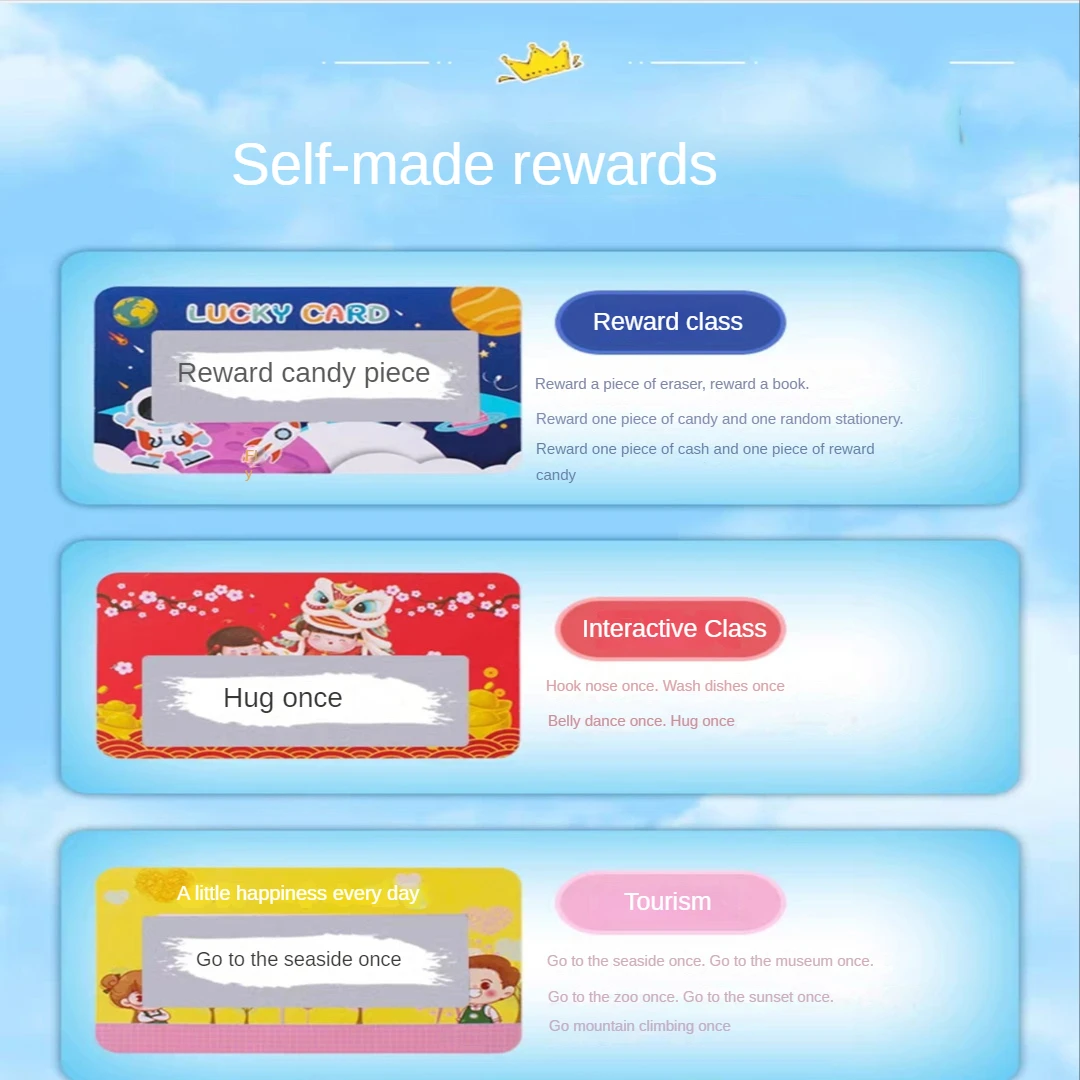 Creative Blessing Card Reward Scratch Card Interactive Cardboard ...