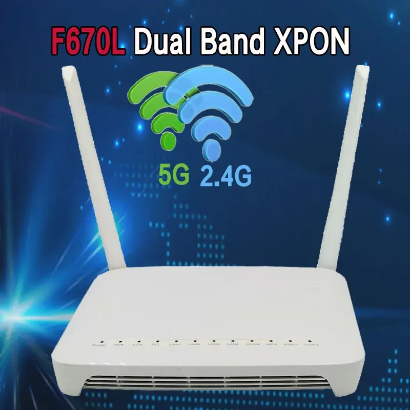F670L Dual band XPON 4GE+2usb 5G WIFI 2.4G ONU Gpon Fiber modem FTTH ...