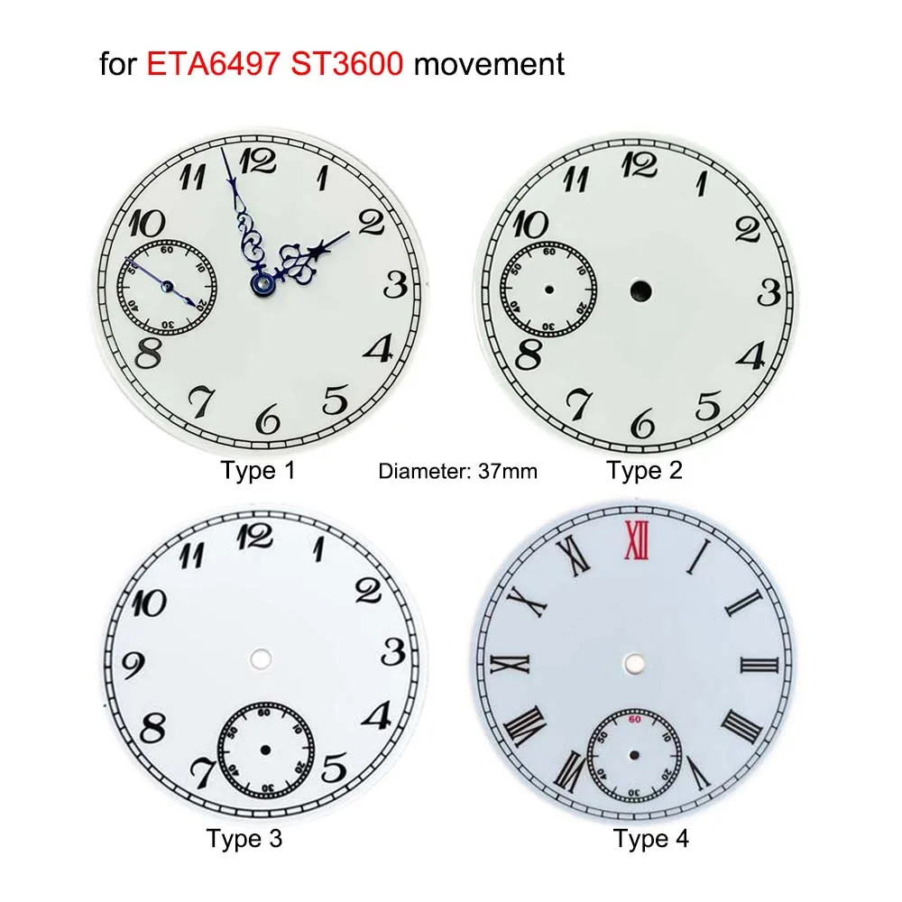 37mm Watch Dial for ETA 6497.00 ST3600 Movement Modified Dials W/N ...
