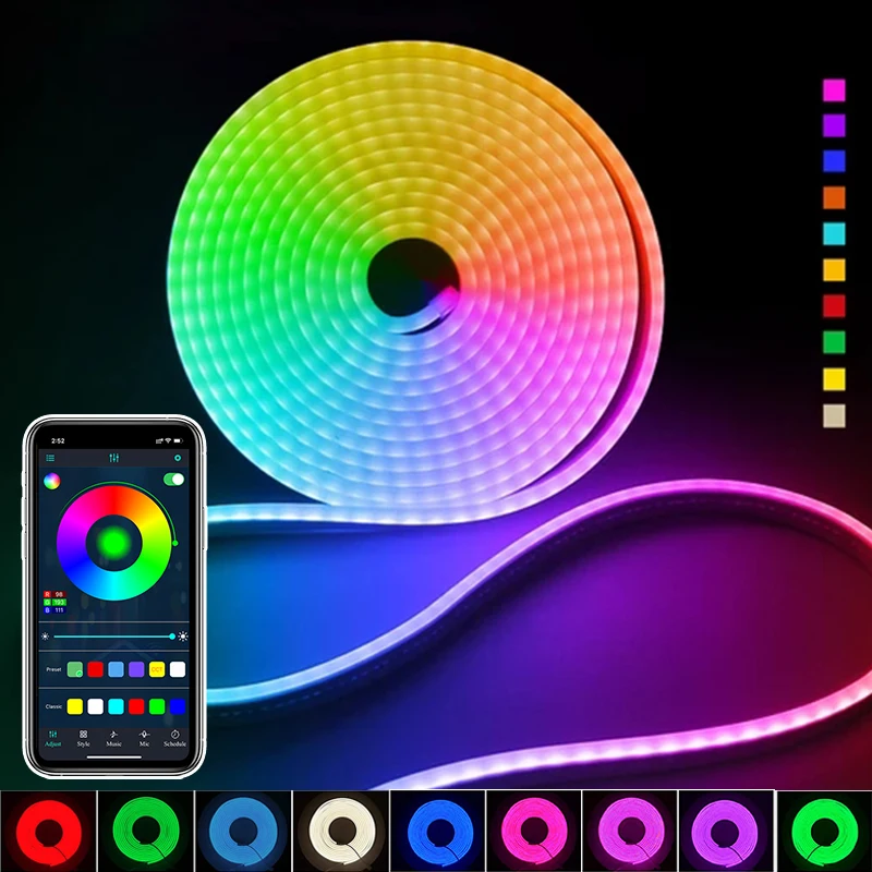 USB-Neon-Rope-Light-16-4ft-5M-RGB-Neon-LED-Lights-with-duoCo-strip-APP ...