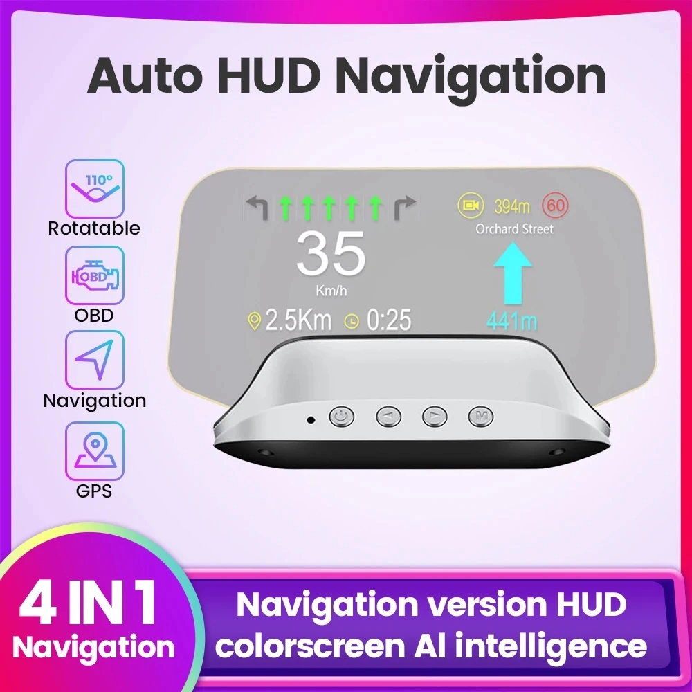 Car-Accessories-HUD-OBD-GPS-Navigation-Colorscreen-Ai-intelligence-Car ...