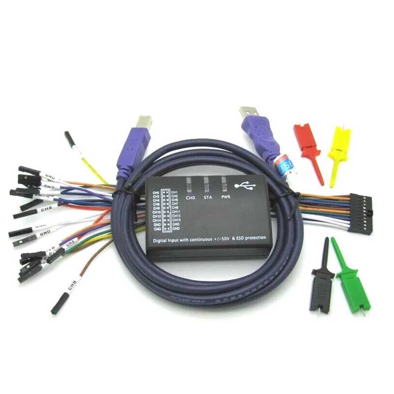 Usb Logic16 100mhz 16 Channel Logic Analyzer For Arm Fpga Support ...