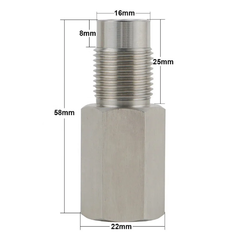 1pcs Universal Stainless Steel SS304 Check Engine Light CEL mini catalyst O2 Sensor Spacer ...