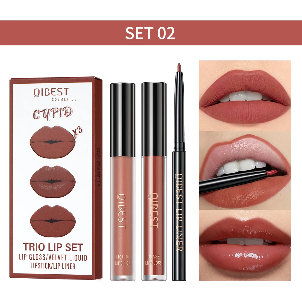 Qibest Matte Liquid Lipstick Sexy Red Lip Gloss Glaze Waterproof Long