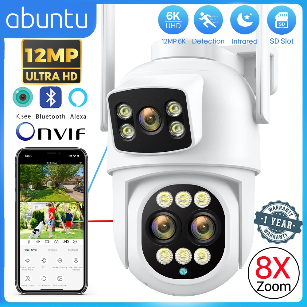 12MP-6K-PTZ-Wifi-Camera-8X-Digital-Zoom-Three-Lens-Dual-Screens-Outdoor ...