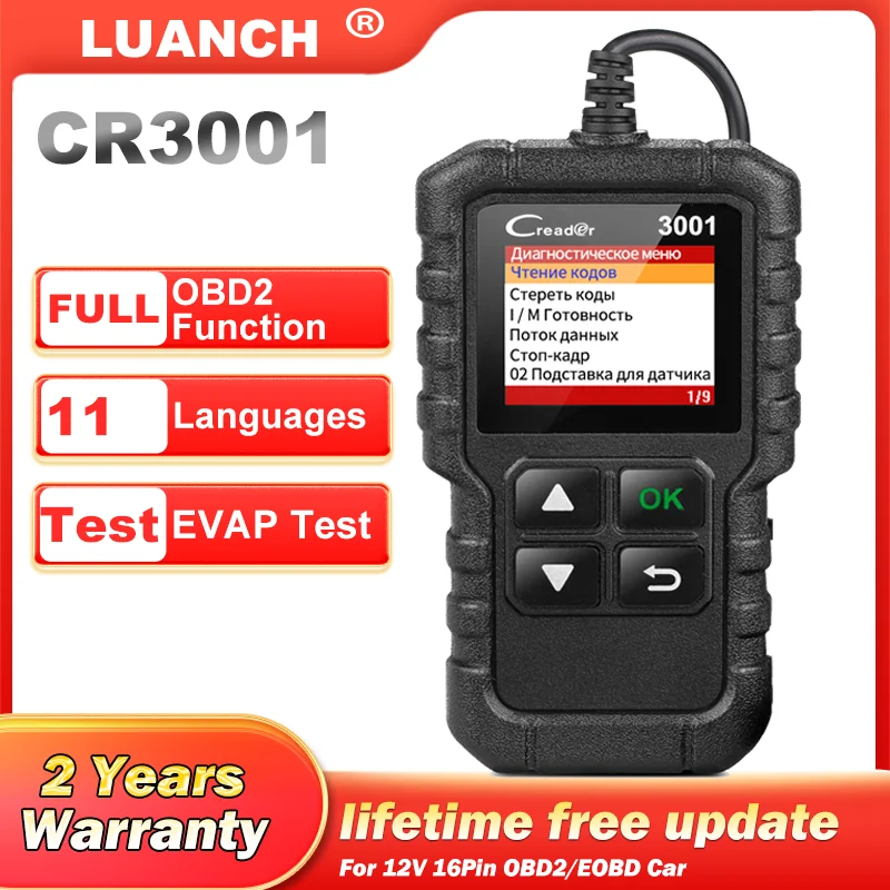 LAUNCH X431 CR3001 OBD2 Scanner Engine Scan OBD 2 Scan Tool PK ELM 327 ...