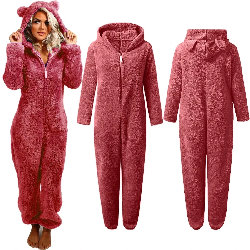 Pijama-felpudo-feminino-com-capuz-Onesies-com-z-per-plus-size-pijamas ...