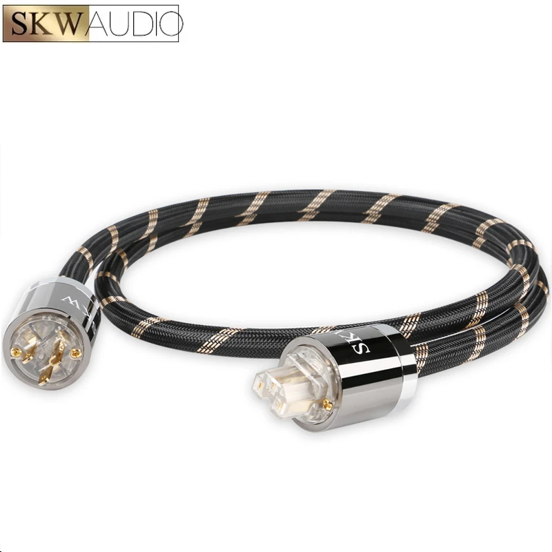 Skw High End Hifi Power Cable Eu Us Plug 6n Occ Single Crystal Copper ...