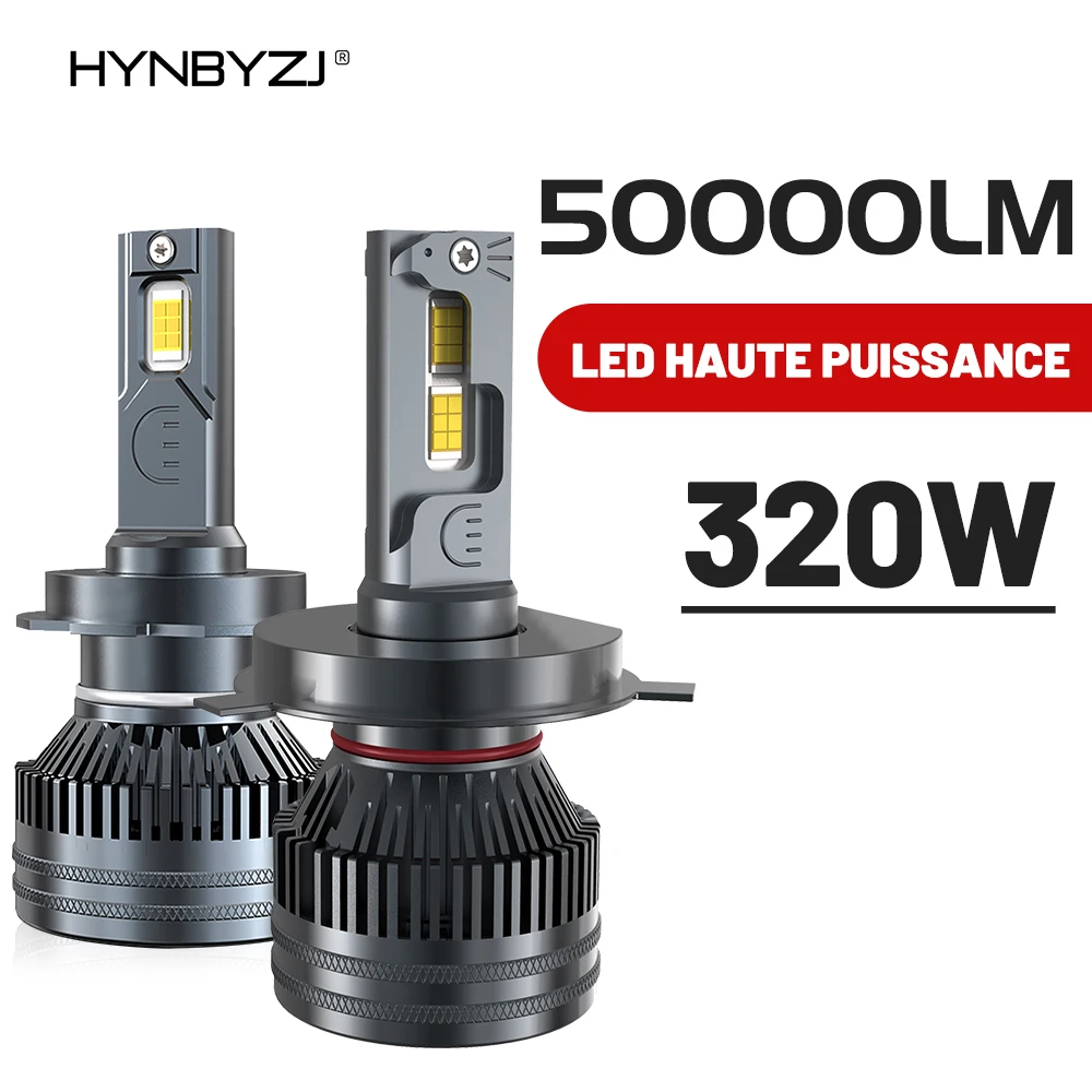 HYNBYZJ 50000LM H7 H4 H11 LED phare 320W haute puissance H1 H8 H9 HB4 ...