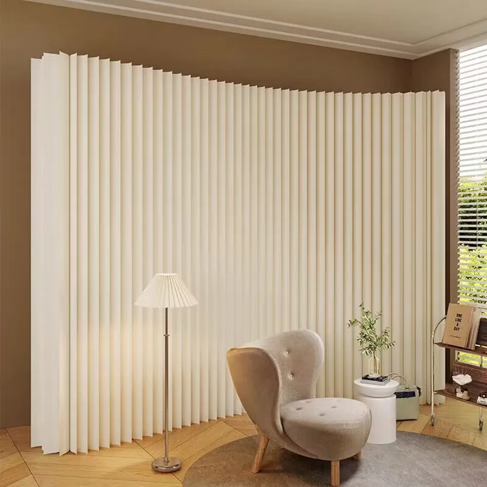 2M-Height-Creative-Home-Decor-White-Brown-Organ-Paper-Wall-Screen-Room ...