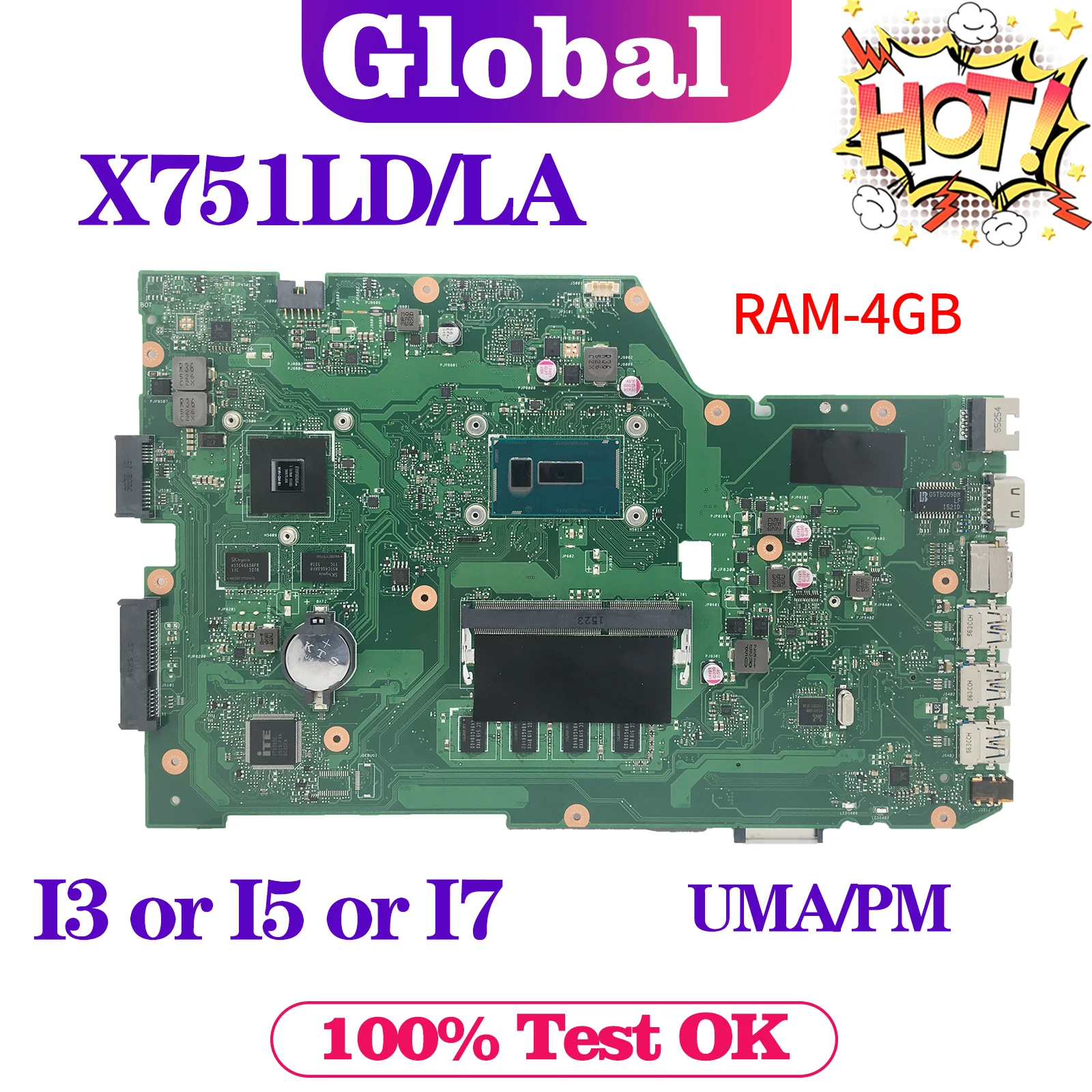 KEFU-X751LD-Mainboard-For-ASUS-X751LA-K751LD-F751LDV-X751LDV-X751LJ ...