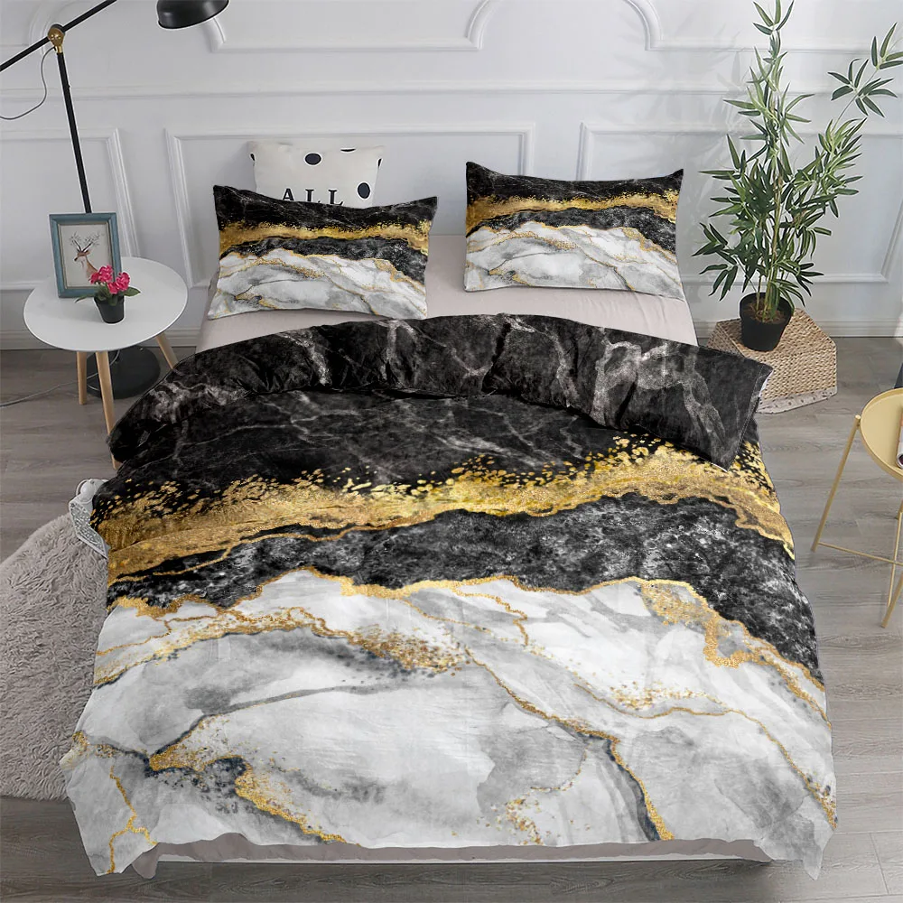 Abstract-Fluid-Marble-Stone-Duvet-Cover-Set-King-Queen-Double-Full-Twin ...