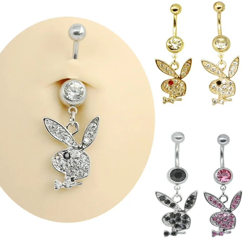 Belly-Button-Rings-for-Women-Bunny-Navel-rings-Gold-color-Rabbit-Belly ...