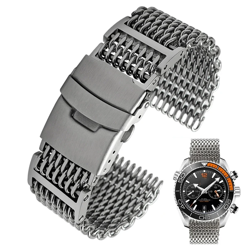 20-22-24mm-Steel-Dive-Shark-Mesh-for-Milanese-Watch-Bracelet-Strap-Band ...