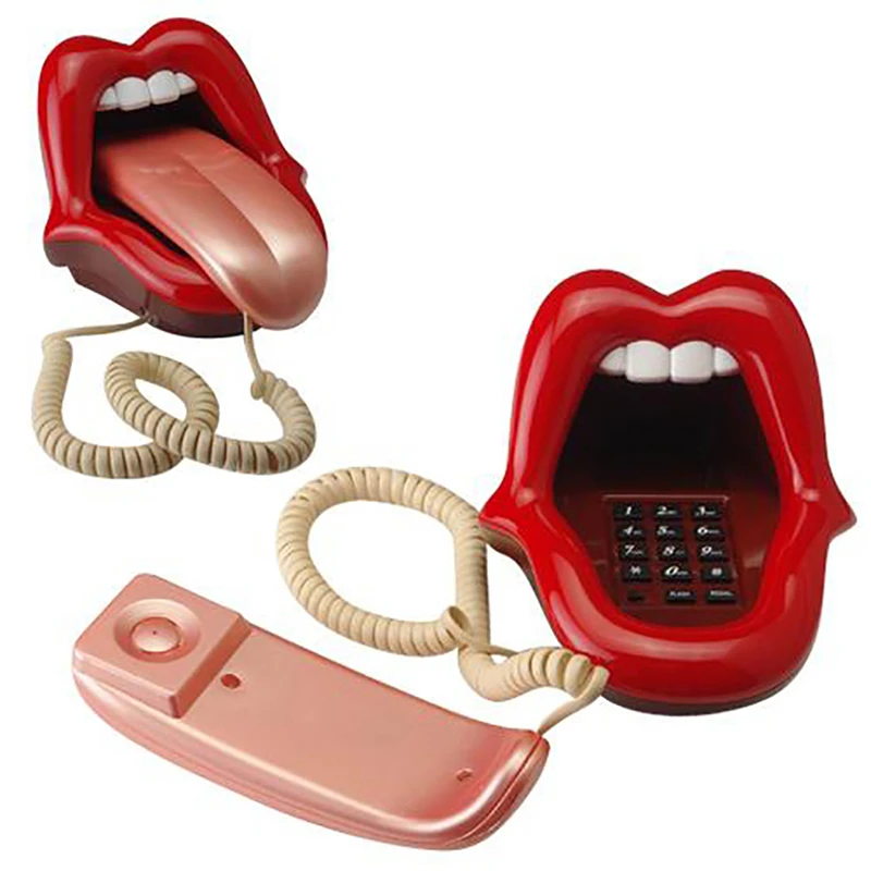 Novelty Tongue Stretching Sexy Lips Mouth Corded Phone Telephone with ...
