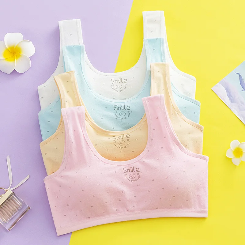 Teen-Girl-Sports-Bra-Kids-Underwear-Cotton-Young-Children-s-Breast-Care ...