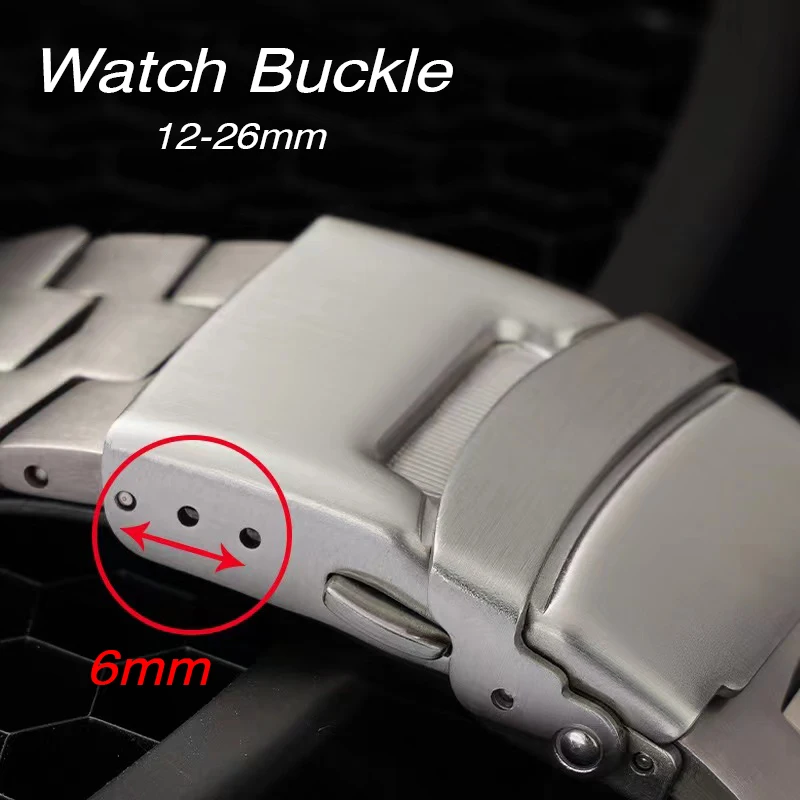 304-Stainless-Steel-Clasp-for-Seiko-Diving-Style-Folding-Buckle-18mm ...