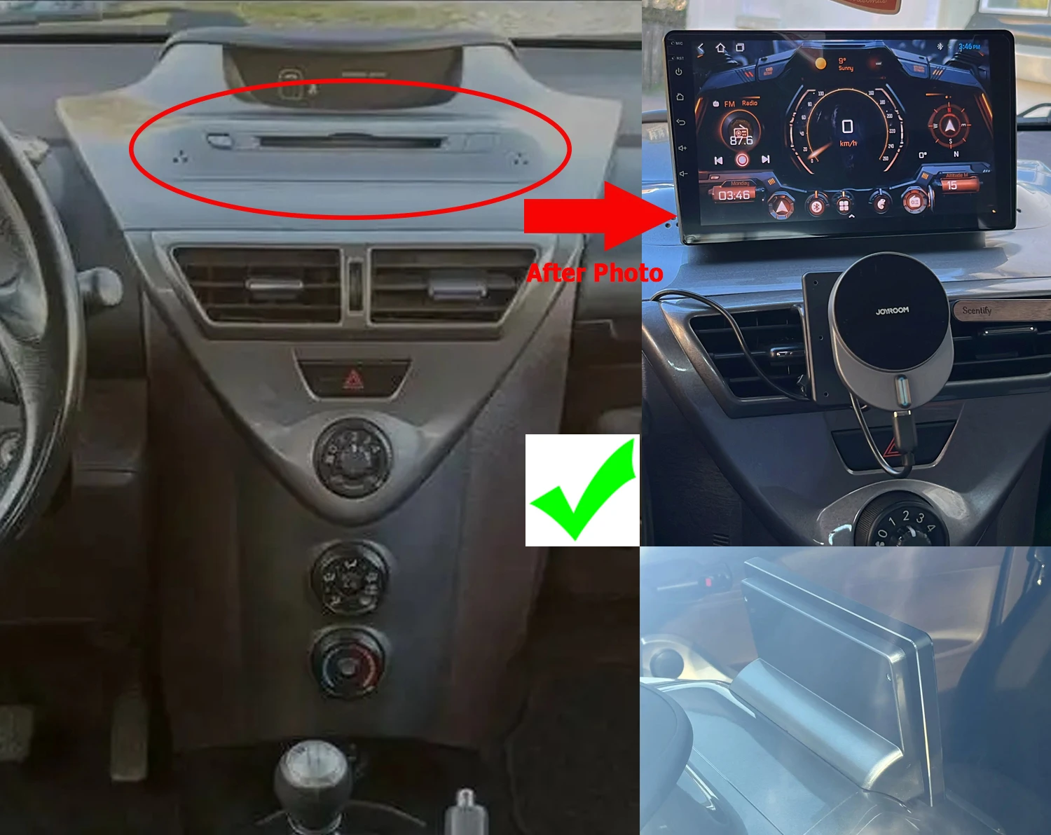 9" CarPlay Radio Car Multimedia Touch Player For Toyota IQ Scion IQ ...