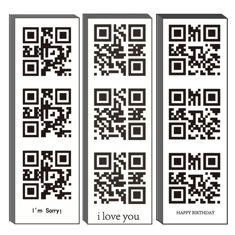 60-Sheets-QR-Code-Stickers-Scannable-Temporary-Stickers-Unique-Fake ...