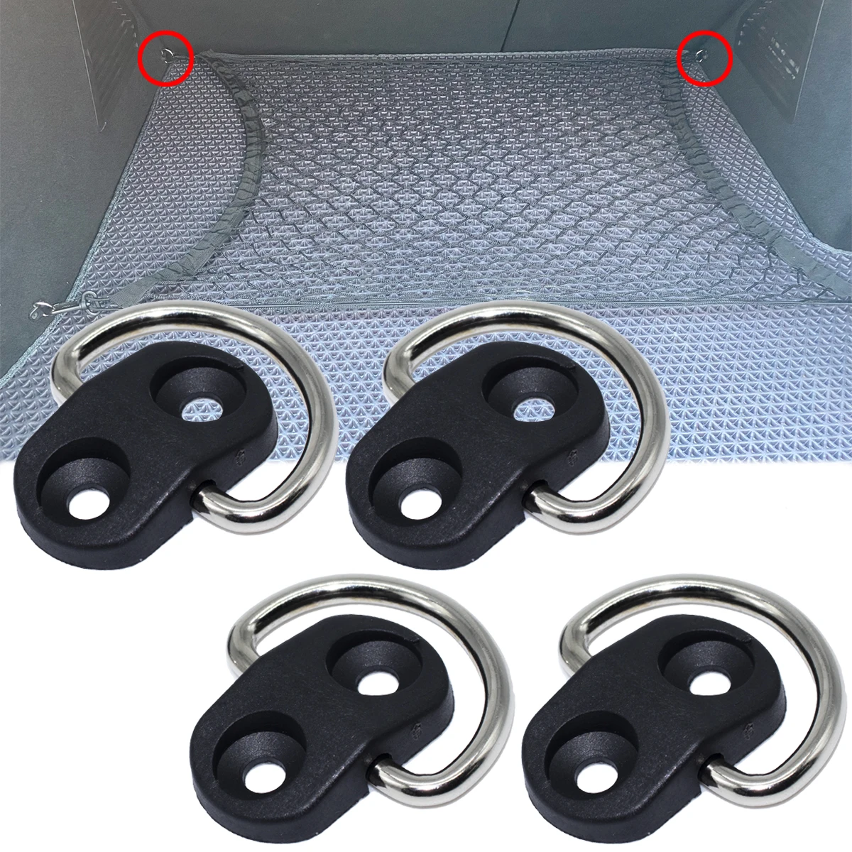 4X-Rear-Trunk-Cargo-Net-Replacement-Hooks-Storage-Organizer-Tie-Down ...