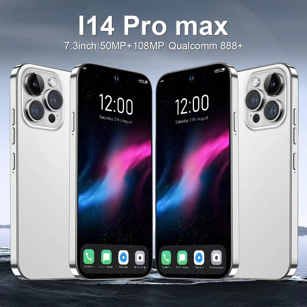 Tel-fono-Inteligente-i14-Pro-Max-dispositivo-con-Android-pantalla-completa-de-7-3-pulgadas ...