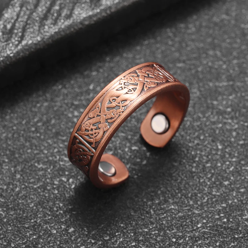 Retro-World-Tree-Copper-Open-Ring-Magnetic-Energy-Treatment-Joint-Pain ...