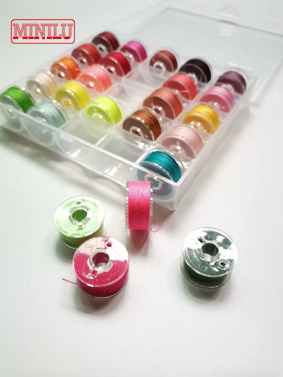 25pcs-Box-Spools-Sewing-Thread-Bobbins-Knitting-Dyed-Polyester-Upper ...