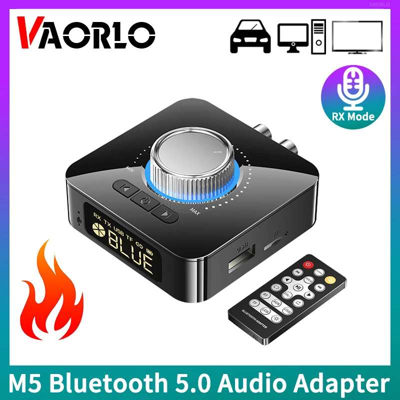 M5 LED Display Bluetooth Audio Transmitter Receiver 3.5mm AUX R/L RCA ...